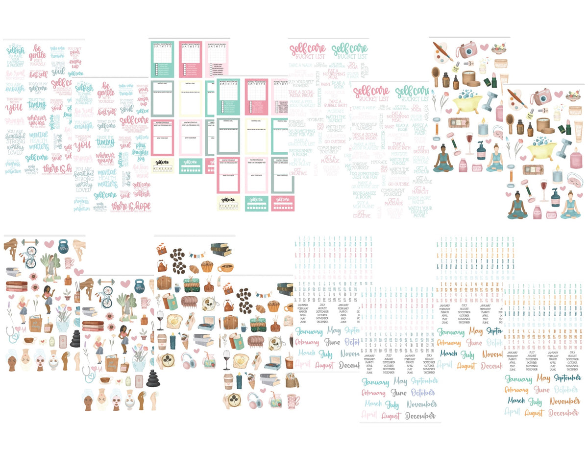 Self Care Sticker Book – kellofaplan