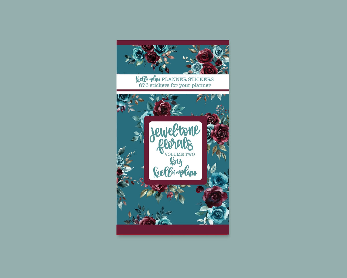 Jewel Tone Florals Volume Two Sticker Book – kellofaplan