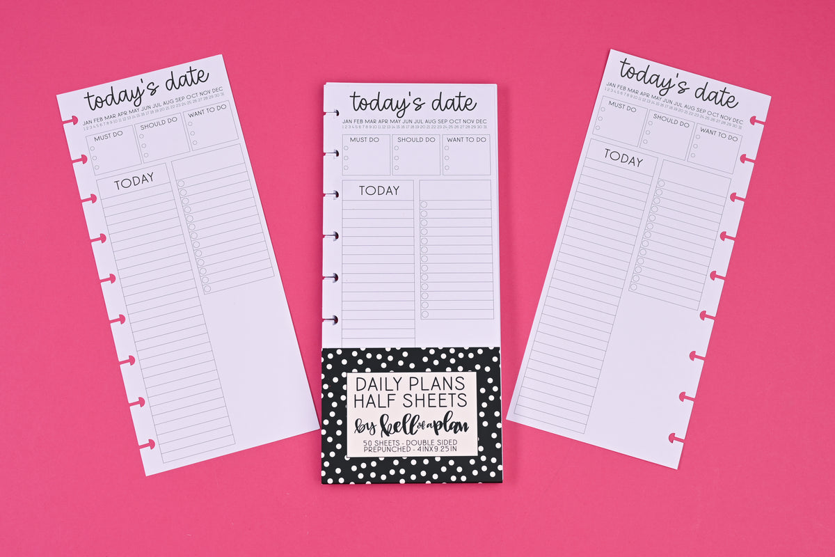Daily Plans Half Sheets Paper Packs – kellofaplan