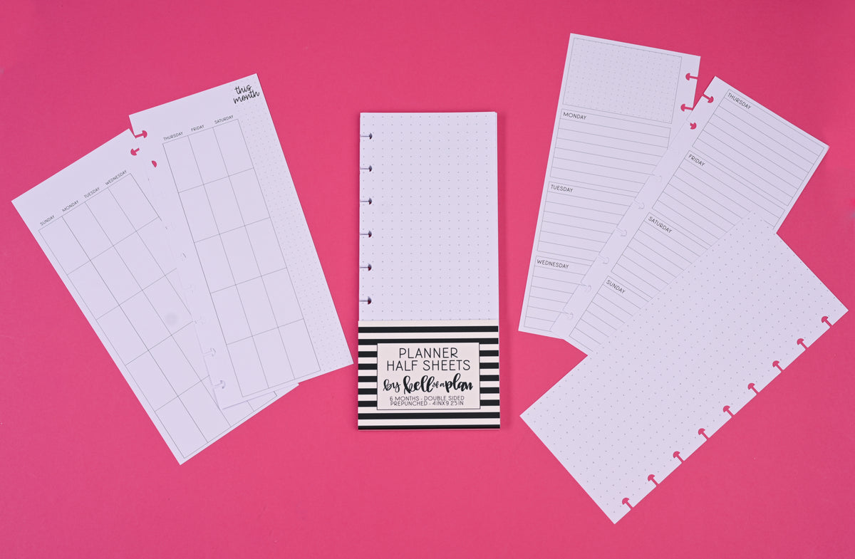 Six Month Planner Half Sheets Paper Packs – kellofaplan