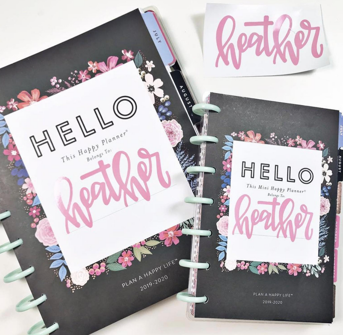 Hand Lettered Vinyl Decal Sticker- ONE Name – kellofaplan